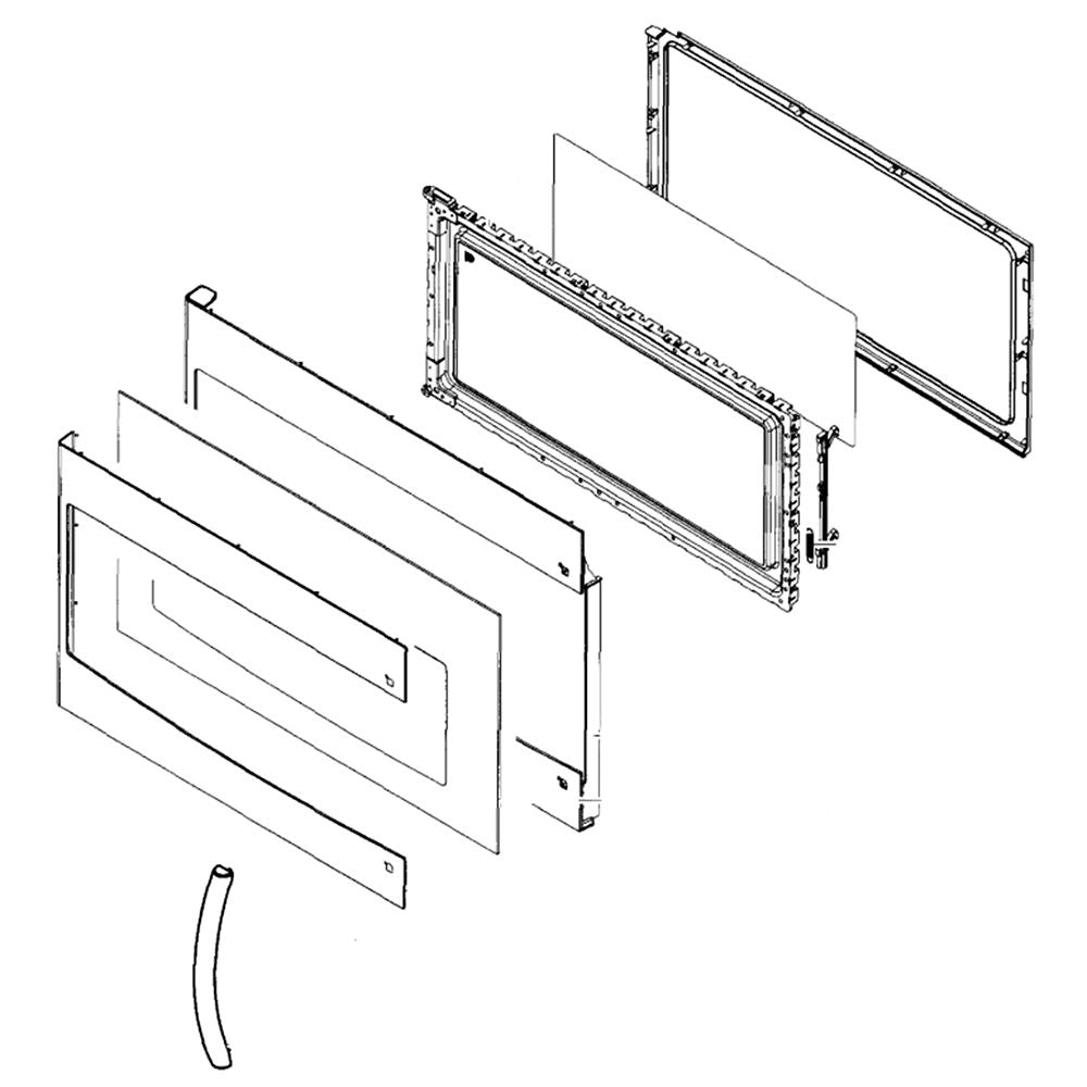 Samsung DE94-02521K Microwave Door Assembly