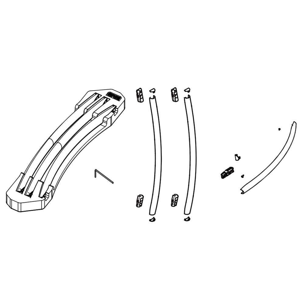 Samsung DA99-04145G Refrigerator Door Handle Set (Black Caviar)